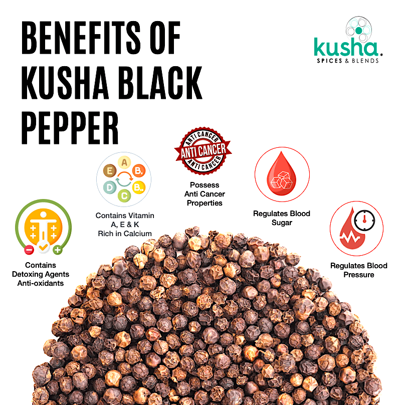 Kusha Black Pepper – Whole | Kusha Spices
